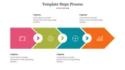 Colorful progress Chevron ppt templates - arrow