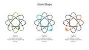 Attractive Atom Shape PowerPoint Presentation Slide