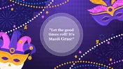 Mardi Gras Background PowerPoint And Google Slides Themes