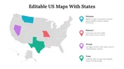Editable US Maps With State PPT And Google Slides Themes