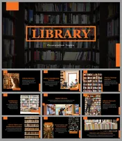 Awesome Library Presentation PPT Template Design