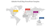 Get Free World Map PowerPoint Templates Presentation Slide