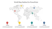 Creative World Map For PowerPoint Free Download