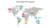 Get Free World Map PowerPoint Templates Presentation Slide