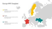Editable Europe Map PowerPoint Template and Google Slides
