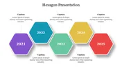 Stunning Hexagon Presentation Template Slide Design