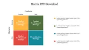 PowerPoint Design Matrix Template For Presentation