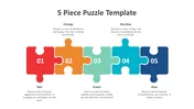 5 Piece Puzzle Presentation And Google Slides Templates