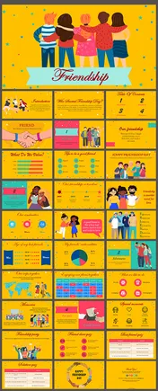 Slideshow On Friendship PPT Template and Google Slides