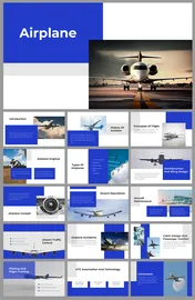 Free Airplane PowerPoint Template for Presentations