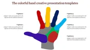 Editable Hand Palm Template For Presentation