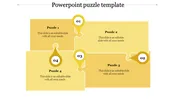 Shop Now! 4 Piece Puzzle Template Presentation Slide