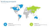 Blank World Map Continents PowerPoint and Google Slides