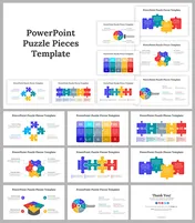 Free Smart Art Puzzle Pieces PPT Template and Google Slides