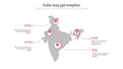 Best India Map Template PowerPoint Presentation Slide
