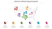 Editable 50 States Of America PPT And Google Slides themes