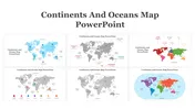 Continents and Oceans Map PPT and Google Slides Templates
