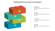 Predesigned Building Blocks Diagram PowerPoint Template