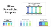 Editable Four Pillars PowerPoint Template and Google Slides