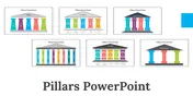 Editable Four Pillars PowerPoint Template and Google Slides