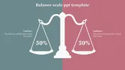 Free Balance Scale PowerPoint Template and Google Slides