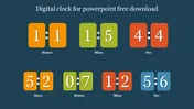 Flash Digital Clock For PPT Free Download Google Slides