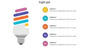 Creative PowerPoint Slide Ideas Template With Light Bulb