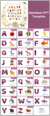 Add Alphabet PowerPoint Template Presentation Slide