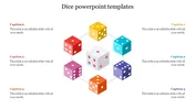 Editable Dice PPT Presentation Template on Four Nodes