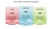 Price Sheet Template PowerPoint Presentation Slide