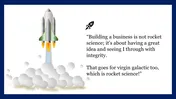 Awesome Blank Rocket Template Design Slides Presentation