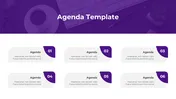 6 Noded Agenda PowerPoint Template and Google Slide
