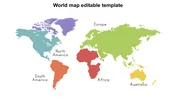 Interactive World Map For PowerPoint Presentation Slide