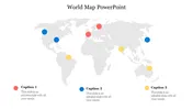 Editable World Map Outline For PowerPoint Presentation