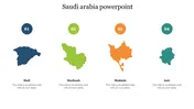 Languages Of Saudi Arabia Template PowerPoint With Map