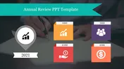 Year In Review Infographic PPT Template & Google Slides