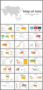 Try this Simple Asia Map PPT Template & Google Slides