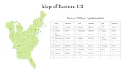 Map of Eastern US PowerPoint and Google Slides Templates