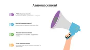 Announcement PPT Presentation And Google Slides Templates