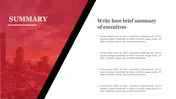 One Page Management Summary PowerPoint And Canva Templates