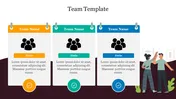 4 Noded Teamwork PowerPoint Free Download Google Slides
