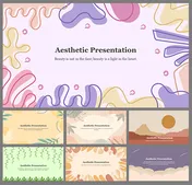 Pink And Blue Aesthetic PPT Google Slides Templates