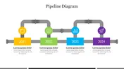 Effective Multicolor Pipeline PowerPoint Template Slide
