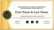 Best Certificate Border PPT Template and Google Slides