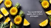 Pineapple Background PowerPoint and Google Slides Teamplates