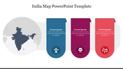 Best India Map Template PowerPoint Presentation Slide