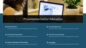 Creative Online Education Presentation PowerPoint Slide