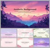 Pink And Blue Aesthetic PPT Google Slides Templates