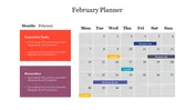 Get February 2022 Monthly Planner PowerPoint Slide