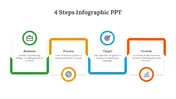 Get Now 4 Steps Infographic PPT And Google Slides Themes